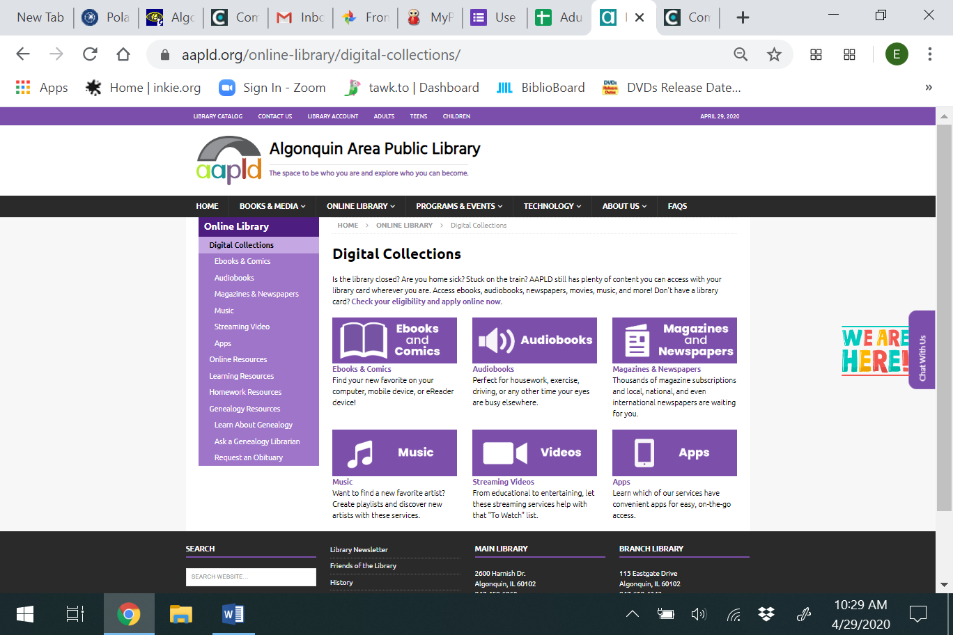 Getting to Know Your Digital Library – Algonquin Library Adult Services